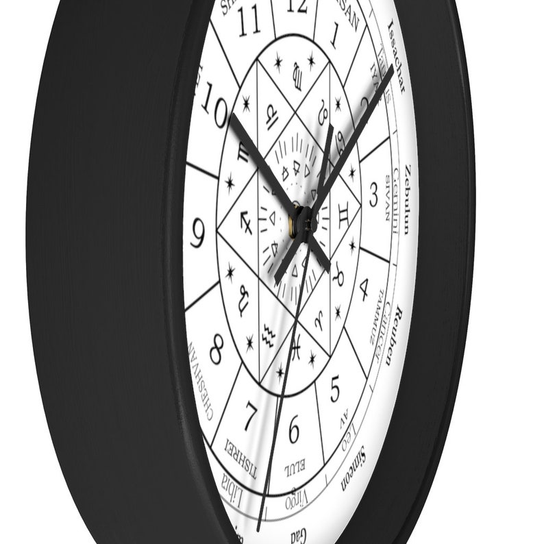 Jewish Calendar Wall Clock 12 Tribes of Israel Jewish Clock - Etsy