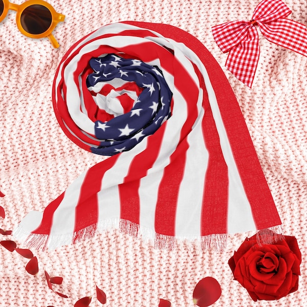American Flag Scarf - Etsy
