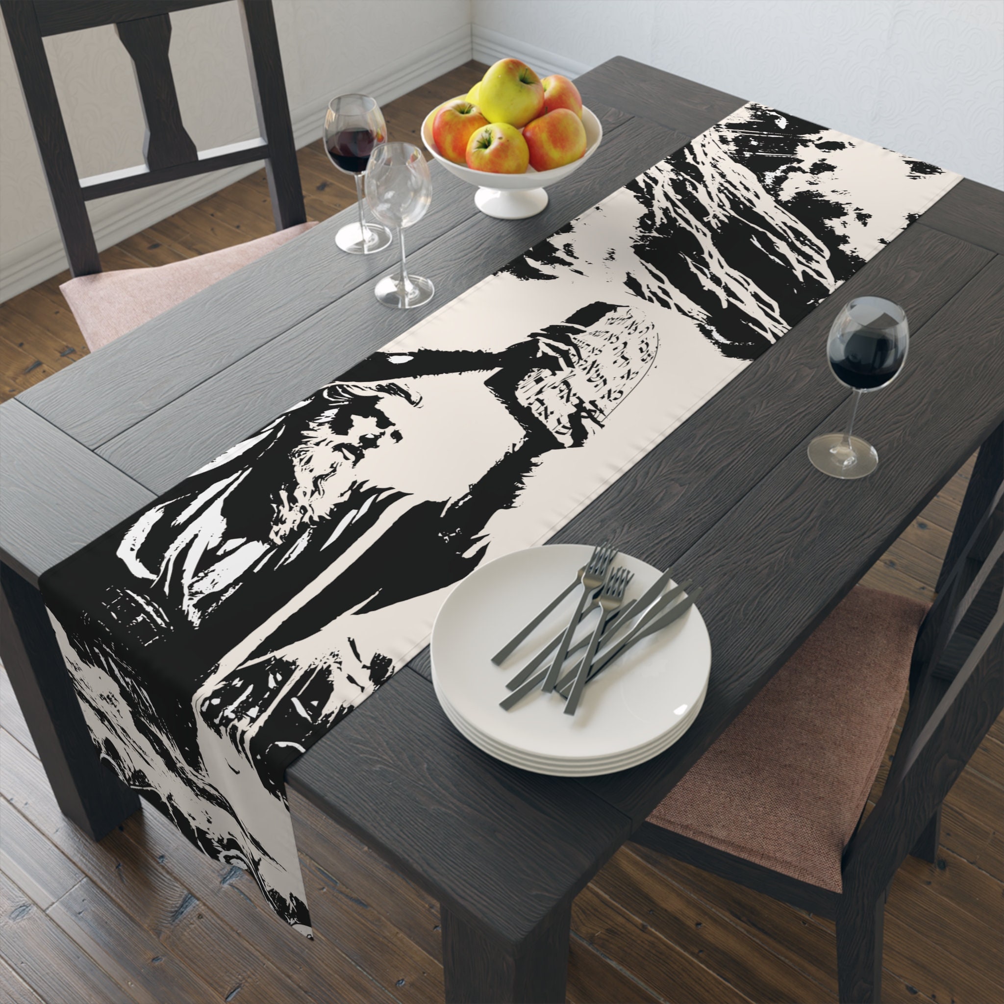 Moses Table Runner, Ten Commandments Decor, Biblical Theme Linen ...