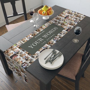 Custom Photo Table Runner, Family Personalized Table Decor ...