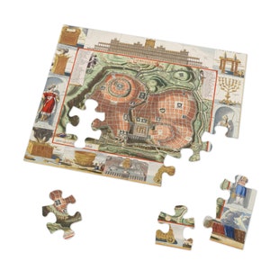 Map of Jerusalem Jigsaw Puzzle, Beit Hamikdash Puzzle the Ancient City ...