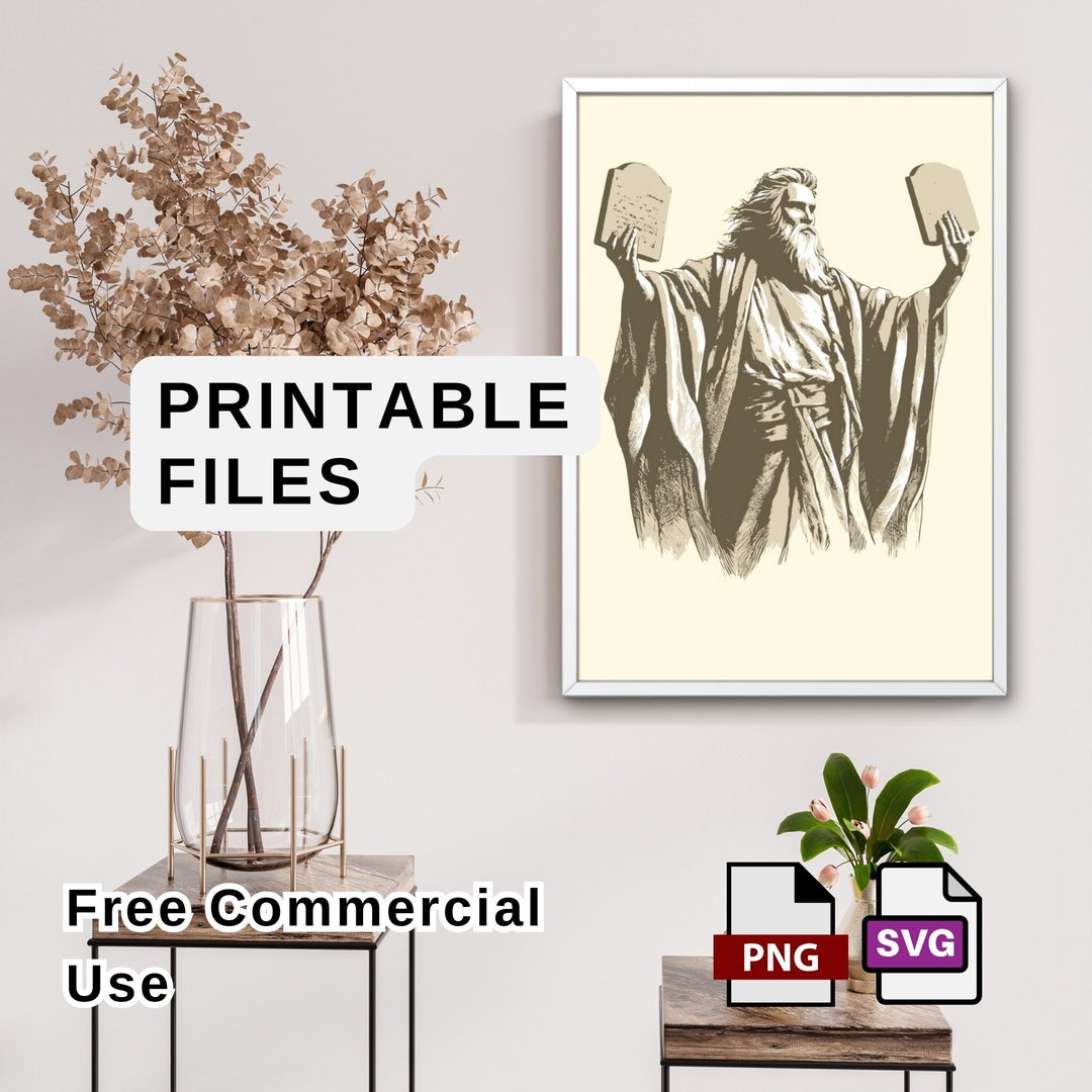 Moses Etching Art, Biblical Illustration, Classical Western Art, Moses ...