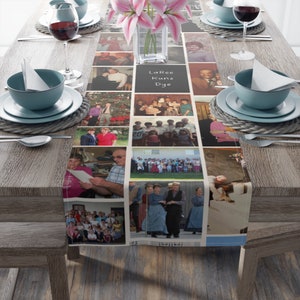 Custom Home Decor, Personalized Memory Table Runner: Custom Photo ...