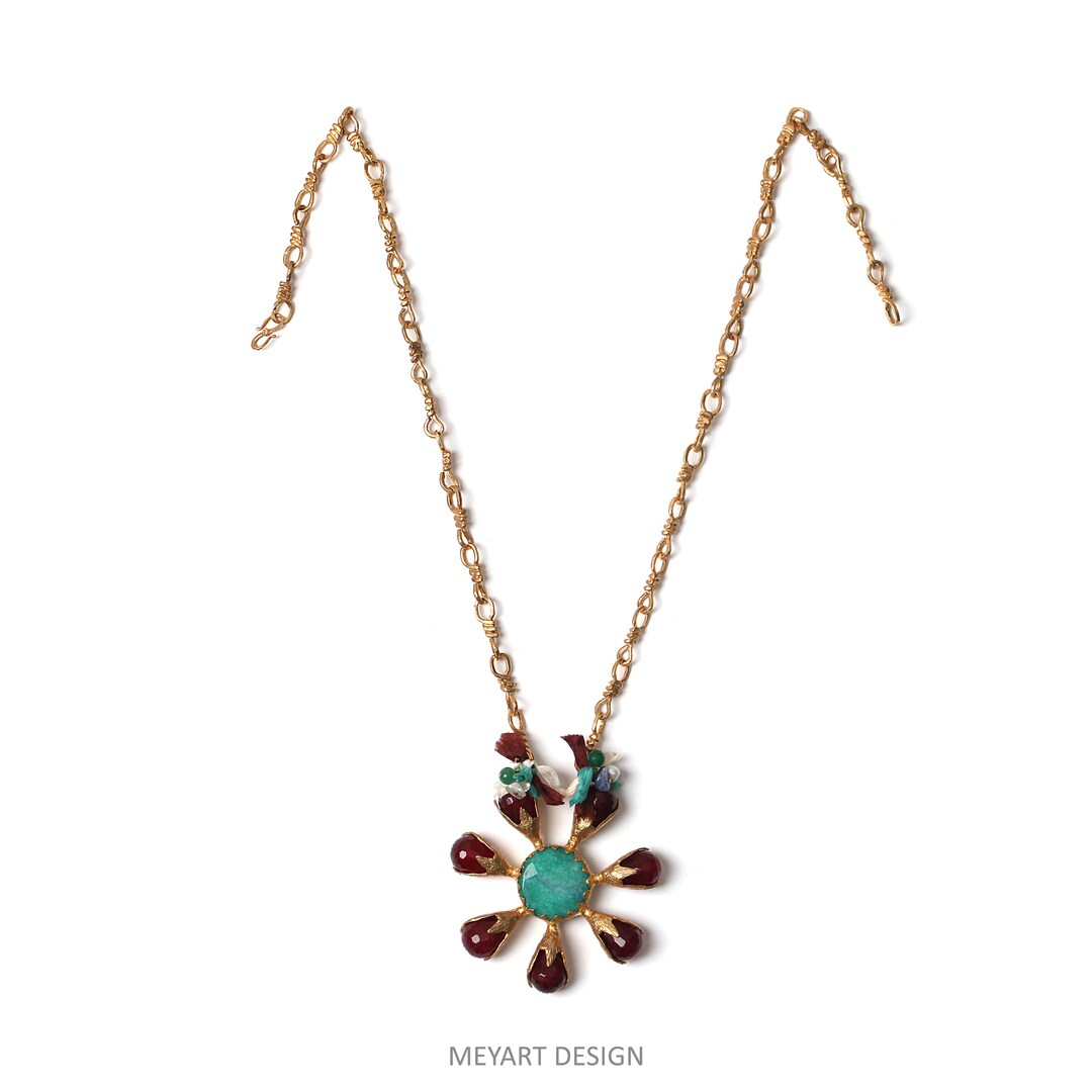 Red Handmade Nacklaces, Gold Necklaces, Authentic Necklace, Turkish ...