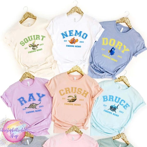 Finding Nemo Shirt Finding Dory Shirt Disney Character Tee Etsy