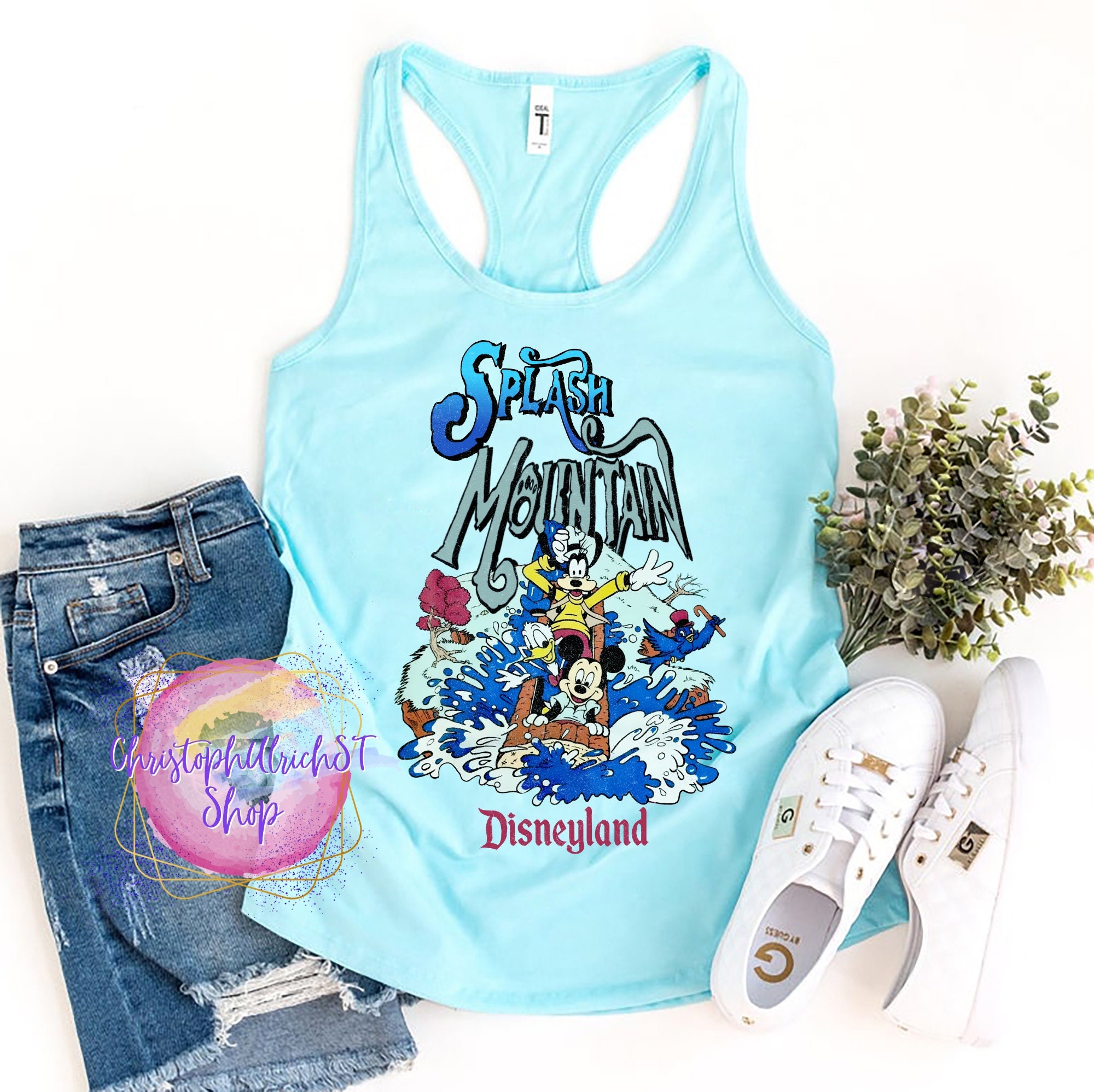 Retro Splash Mountain Mickey And Friends Tank, Mickey Retro Water Ride Tank