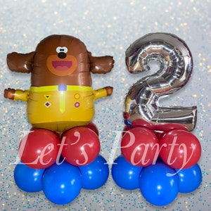 Large Hey Duggee Character Cbeebies and Number Balloon Display 100cm ...