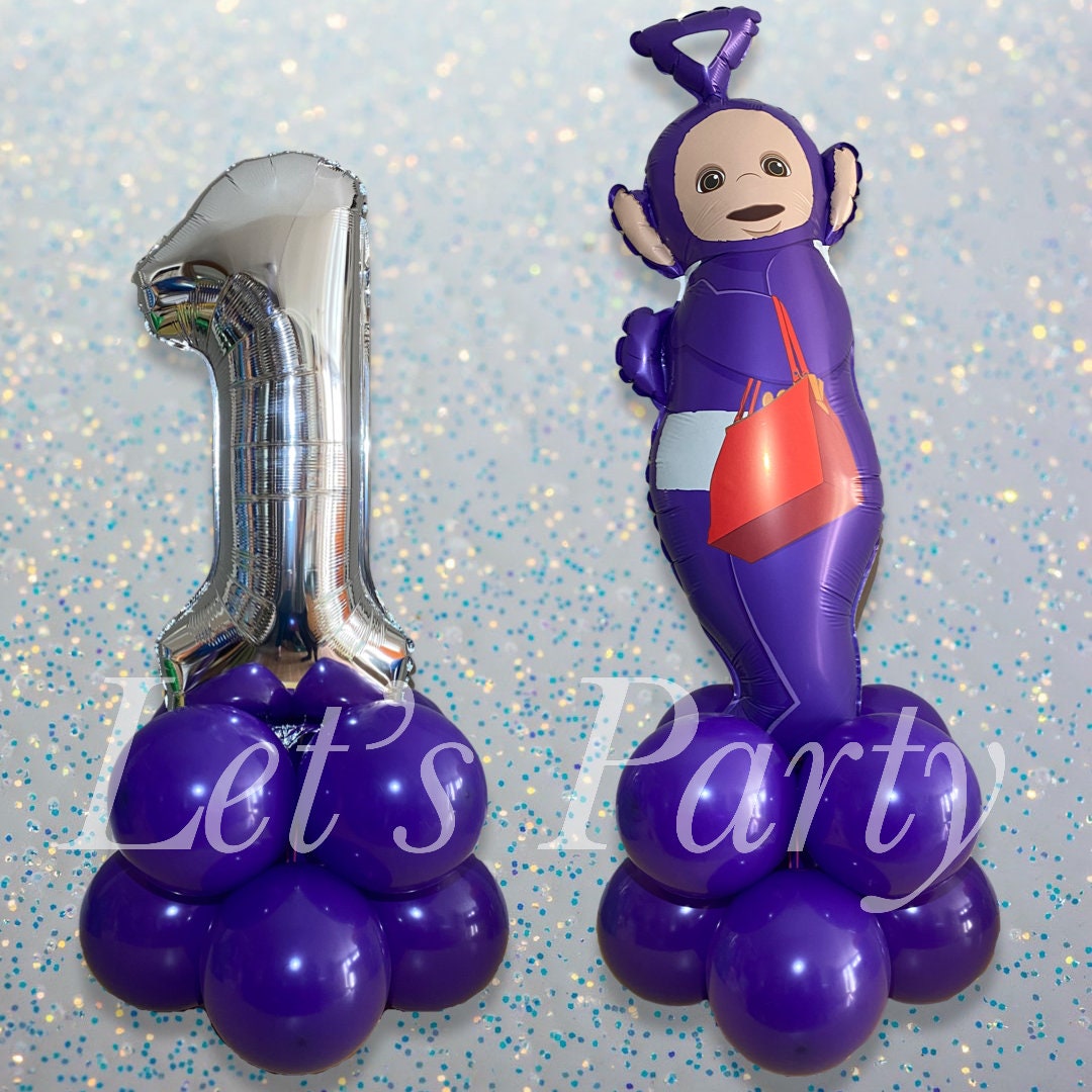 Large Tinky Winky Teletubbies Character and Number Balloon Display ...