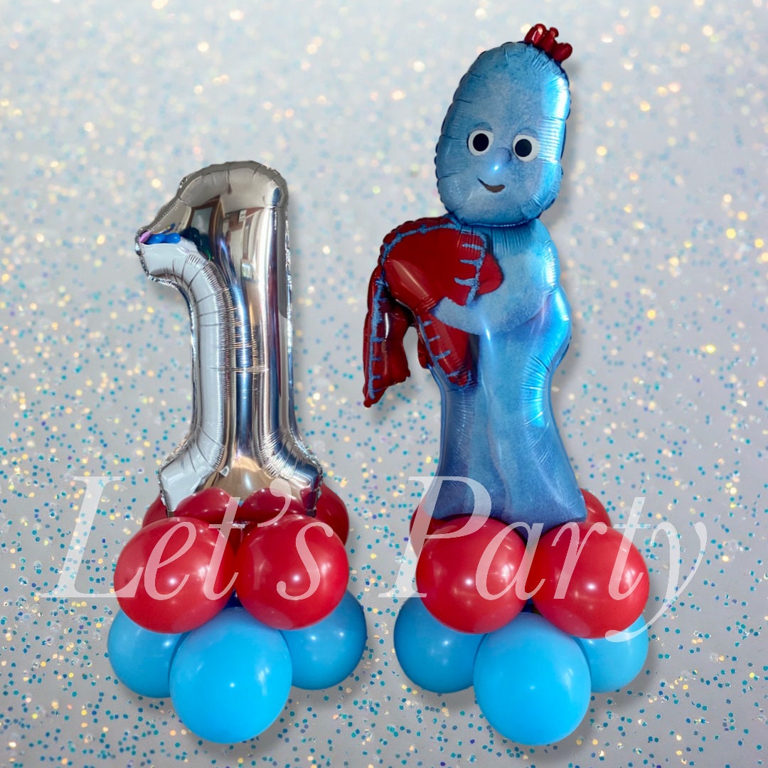 Large Iggle Piggle Character Cbeebies and Number Balloon Display 125cm ...