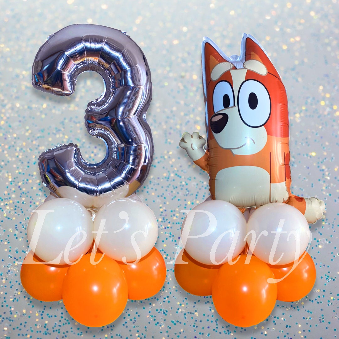 Large Bingo Character Bluey Cbeebies and Number Balloon Display 100cm ...
