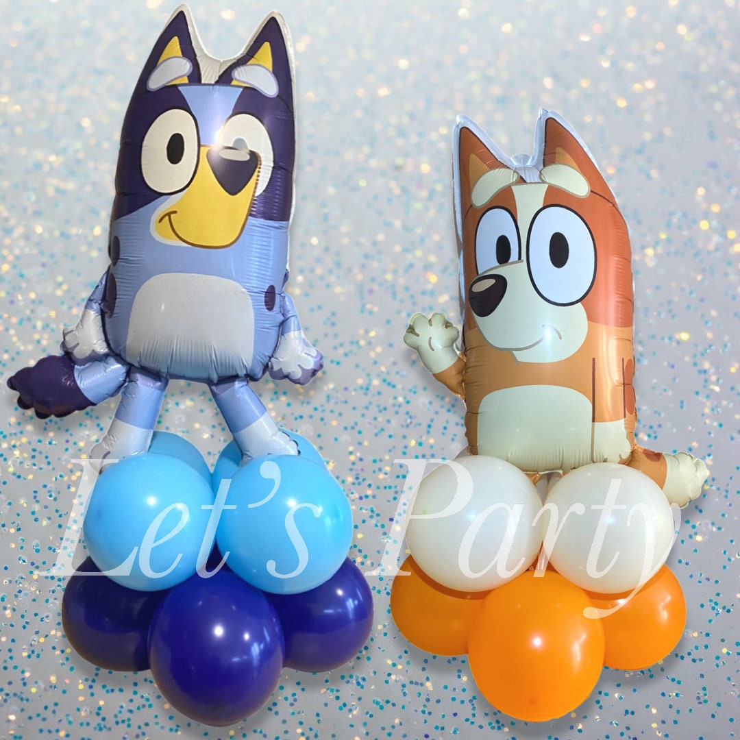 Large Bluey and Bingo Character Balloon Display Cbeebies Birthday Gift ...