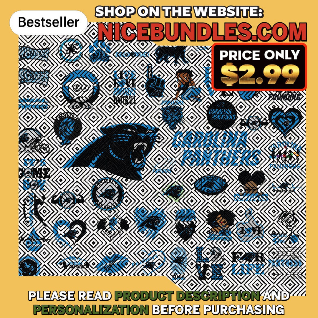 50 Files Carolina-panthers Team Bundles Svg Carolina-panthers - Etsy