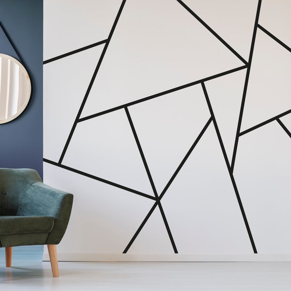 Geometric Wall Decal - Etsy