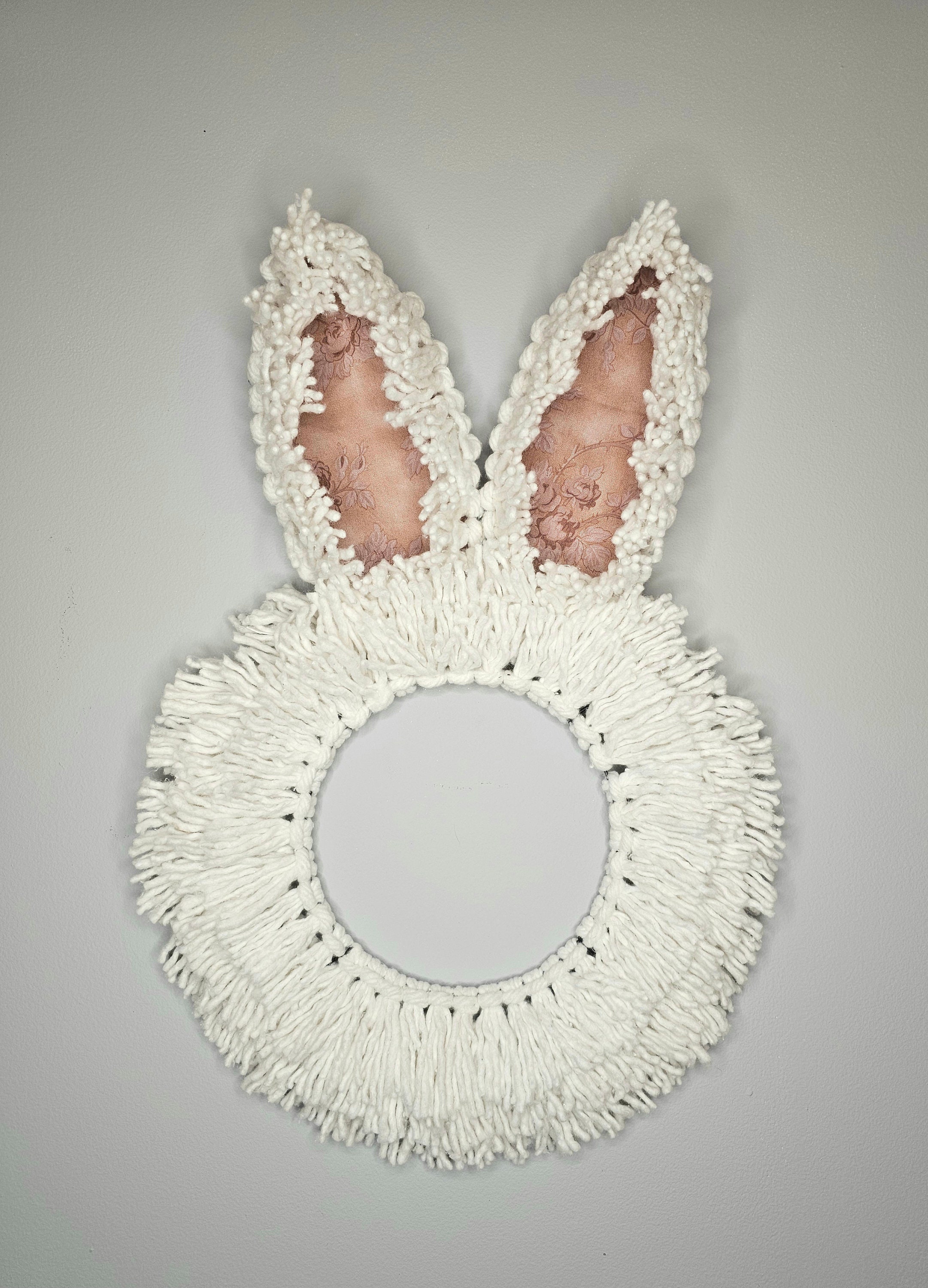 Boho Bunny Wreath, Bunny Ear Wreath, Spring Wreath, Easter Bunny Wreath ...