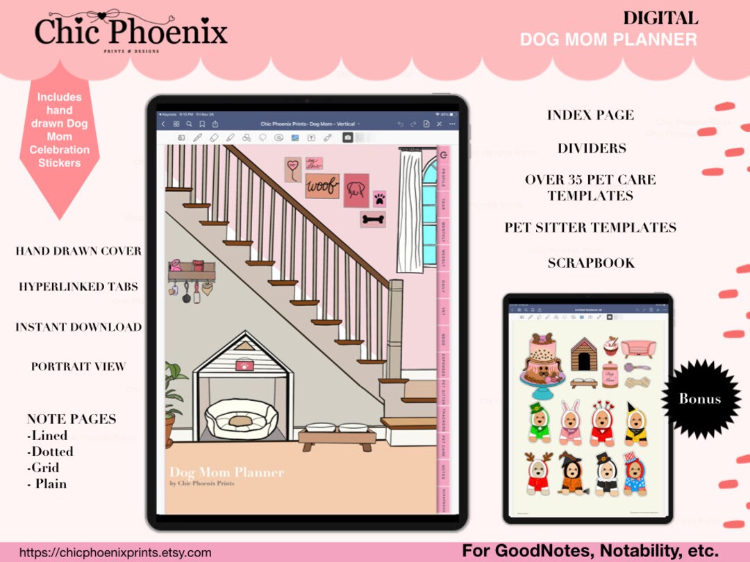 Dog Mom Planner, Goodnotes Puppy Planner, Pet Organization, Vettracker ...