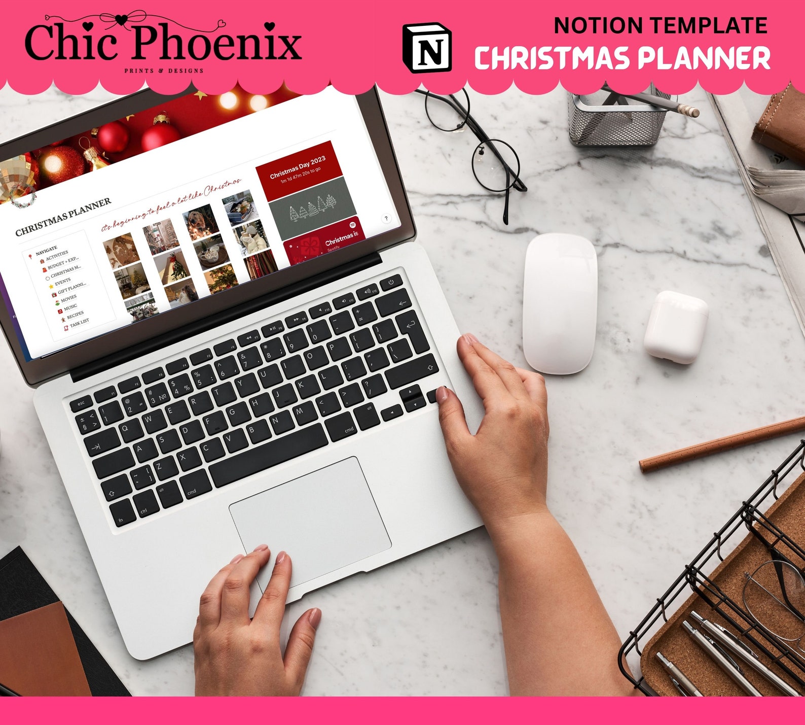 Notion Christmas Planner, Budget Gift Tracker Menu Decorating Planner ...