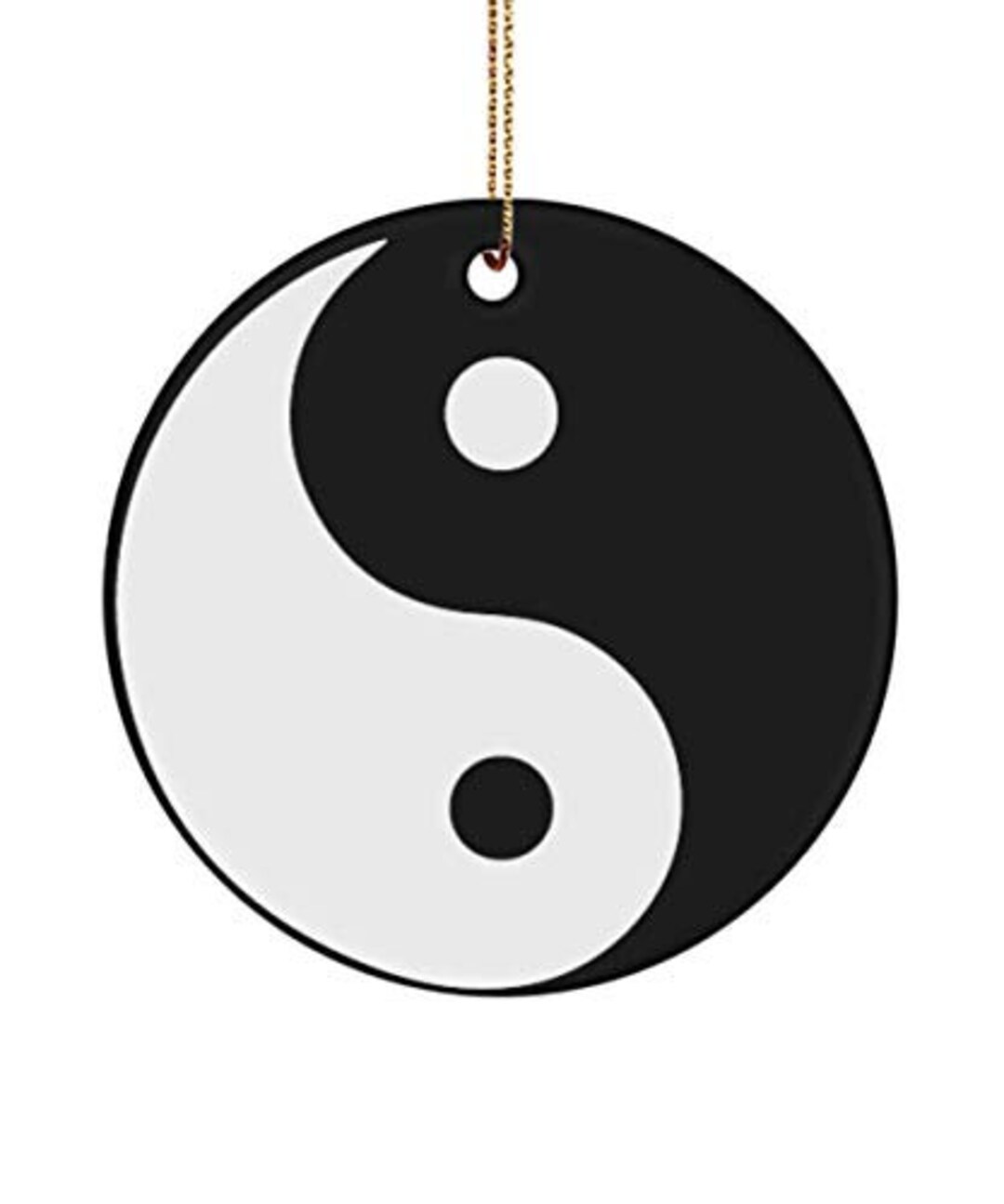 Ying Yang Christmas Ornament - 3" Circle Ceramic Ornament - Yin Yang ...