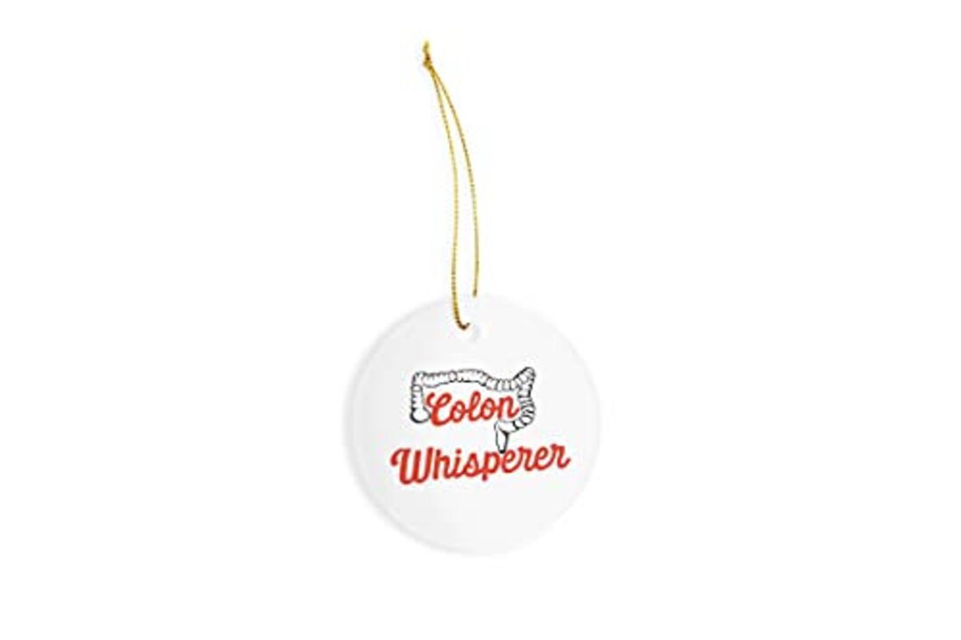 Colon Whisperer Ceramic Ornament - Christmas Decorations - 3" Circle ...