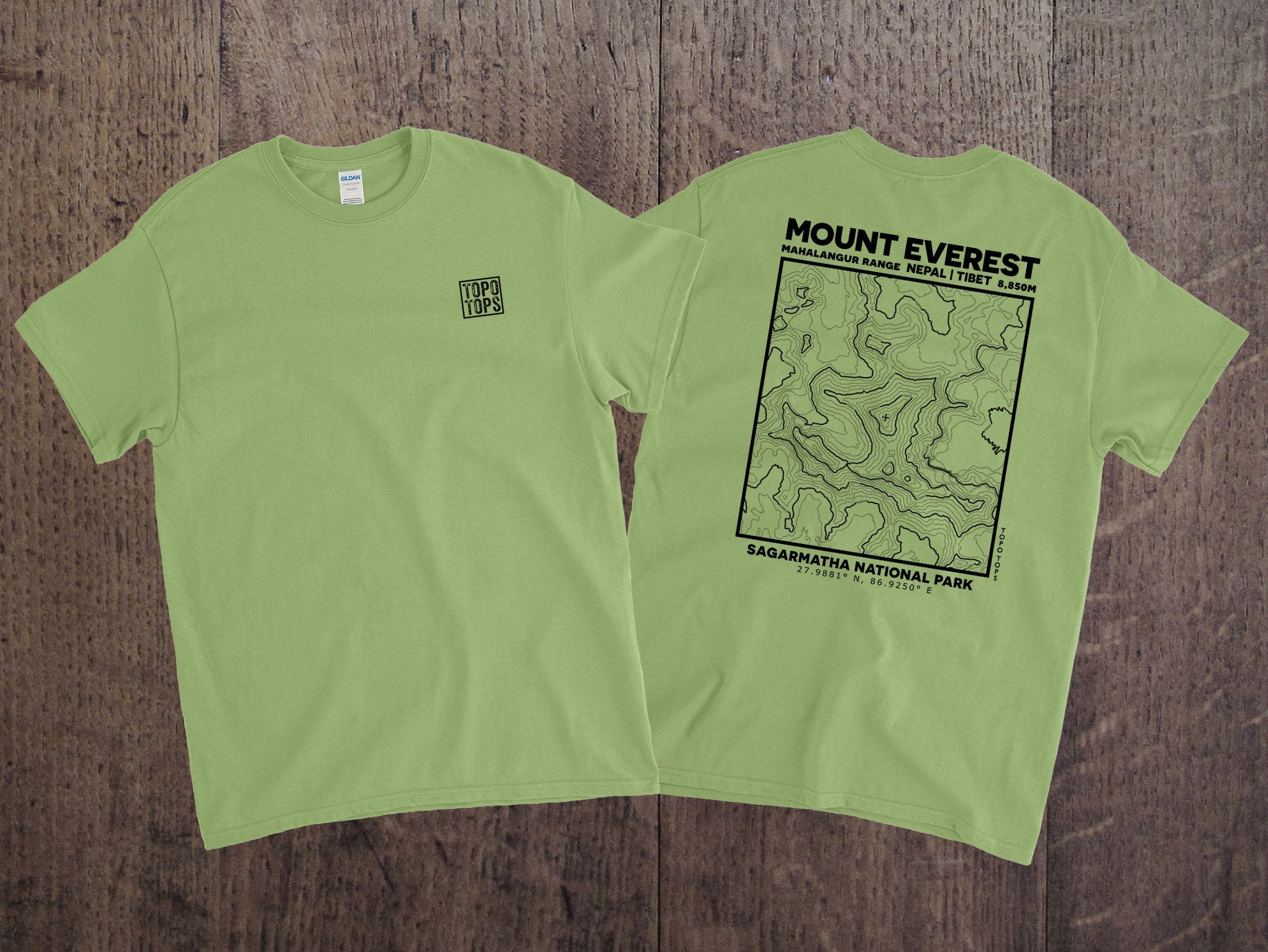 Mount Everest, Topographic Map Unisex T-shirt - Etsy