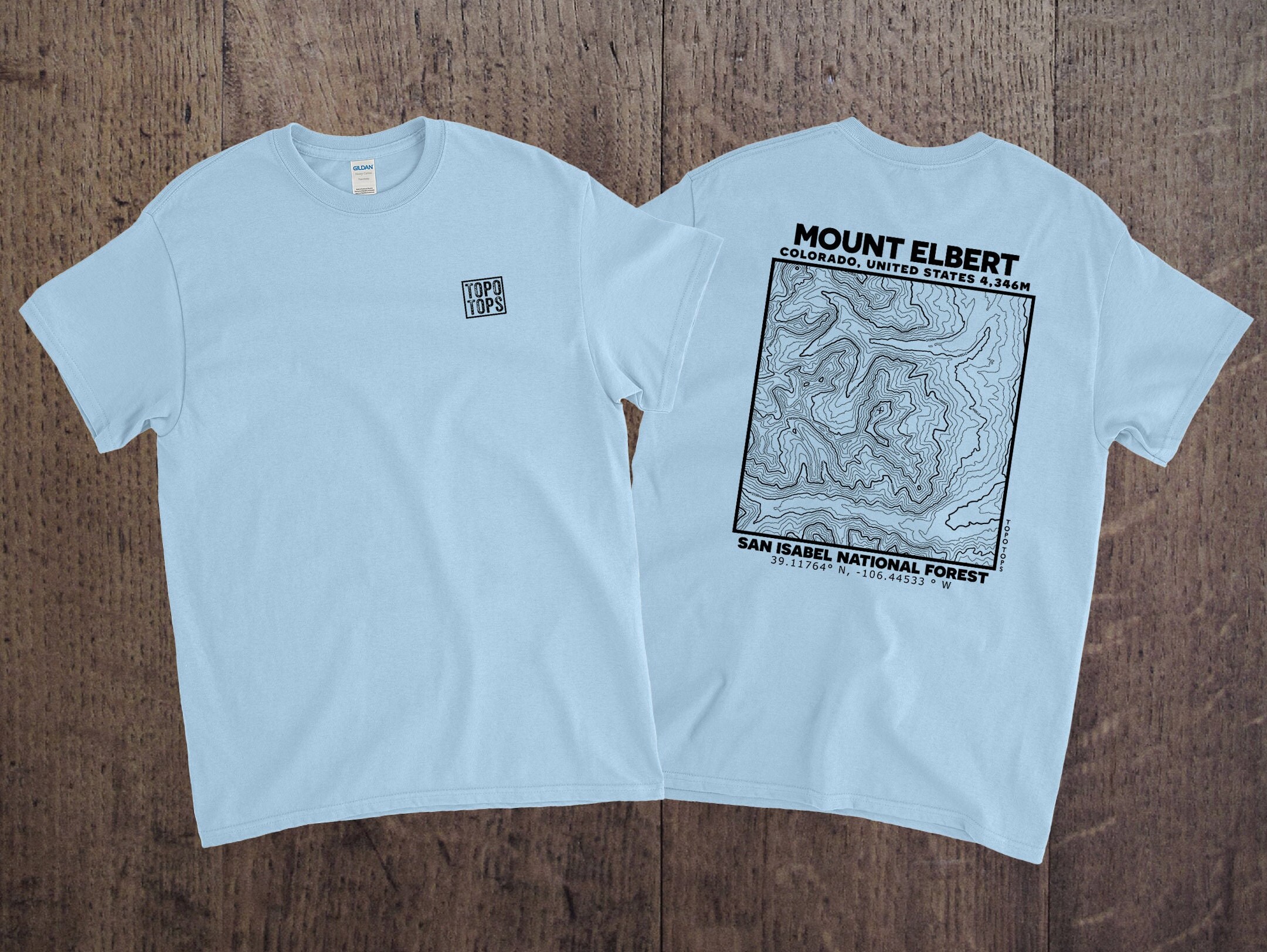 Mount Elbert, Topographic Map Unisex-t-shirt - Etsy