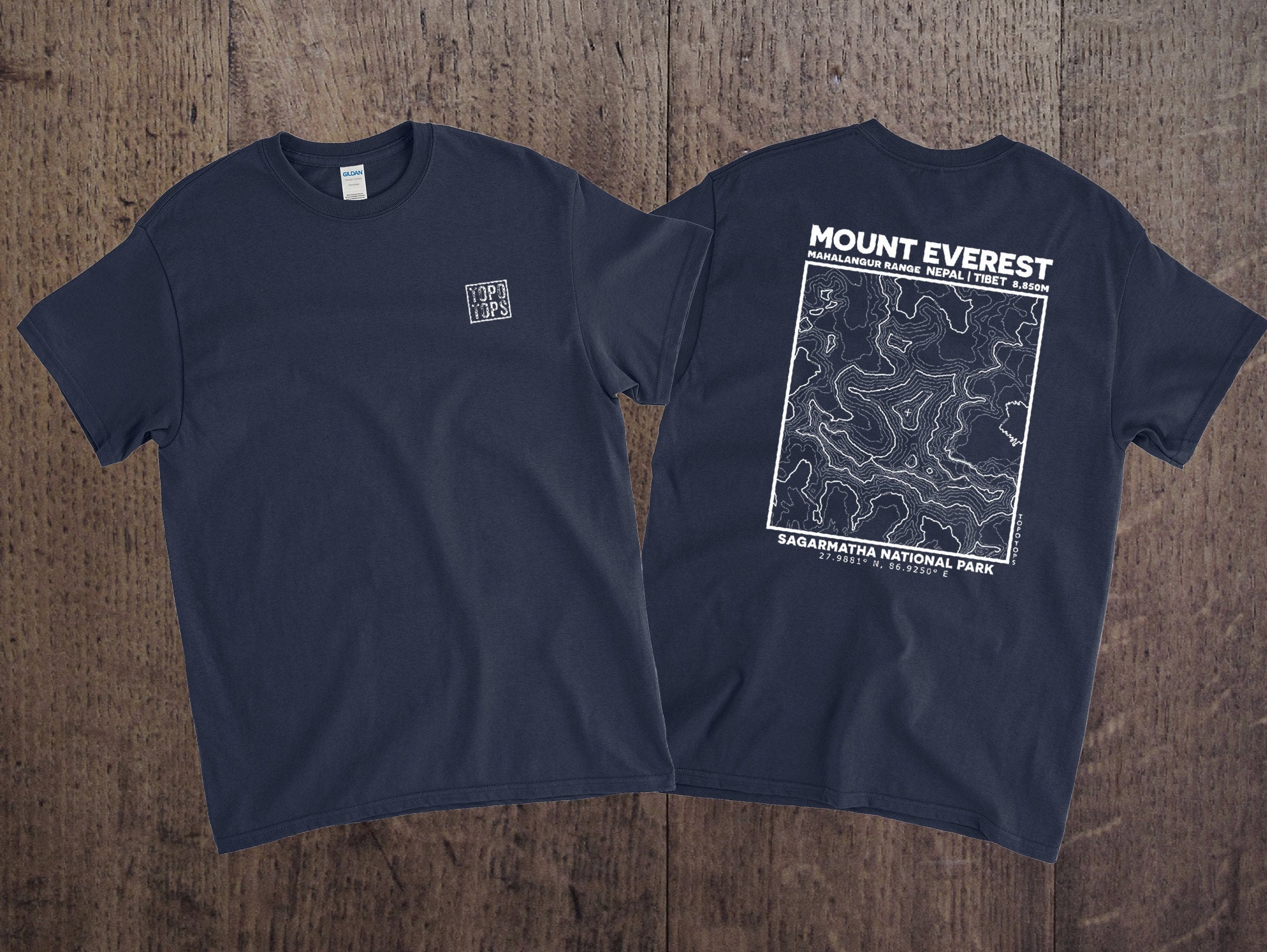 Mount Everest, Topographic Map Unisex T-shirt - Etsy