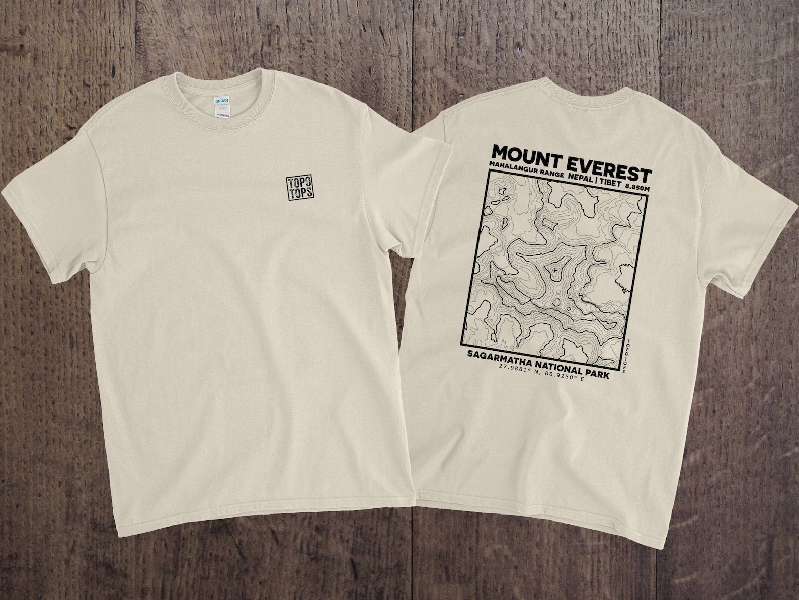 Mount Everest, Topographic Map Unisex T-shirt - Etsy