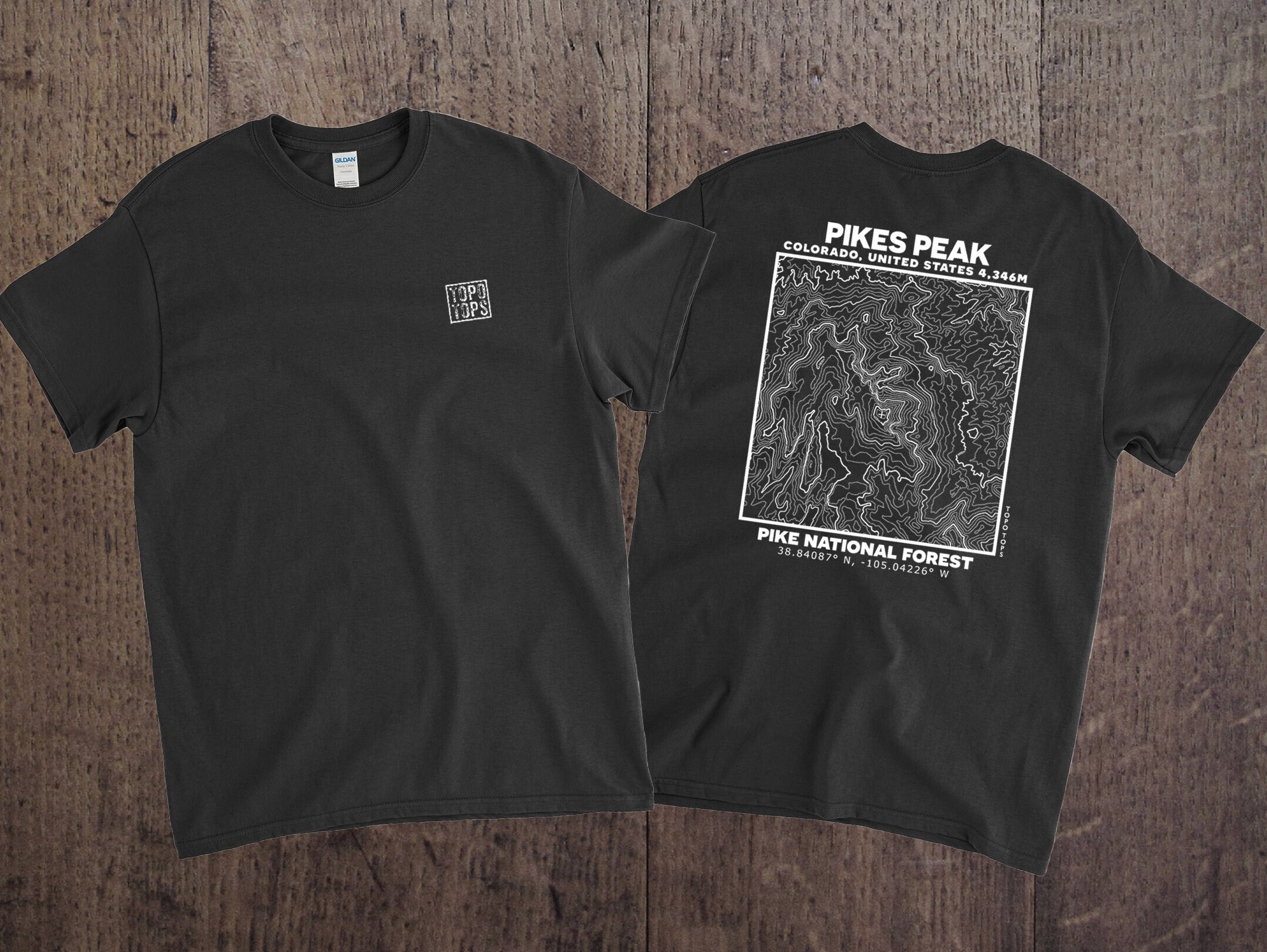 Pike's Peak, Topographic Map Unisex T-shirt - Etsy