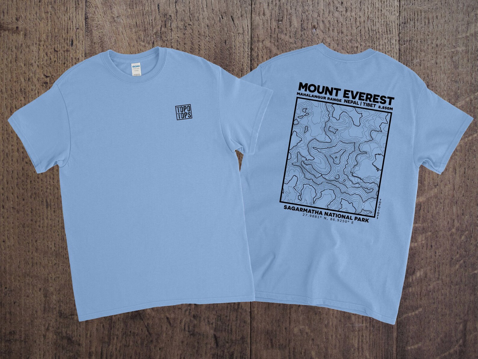 Mount Everest, Topographic Map Unisex T-shirt - Etsy