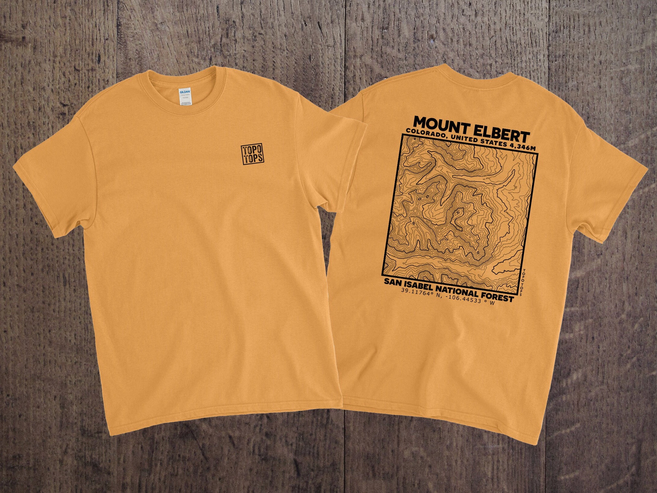 Mount Elbert, Topographic Map Unisex-t-shirt - Etsy