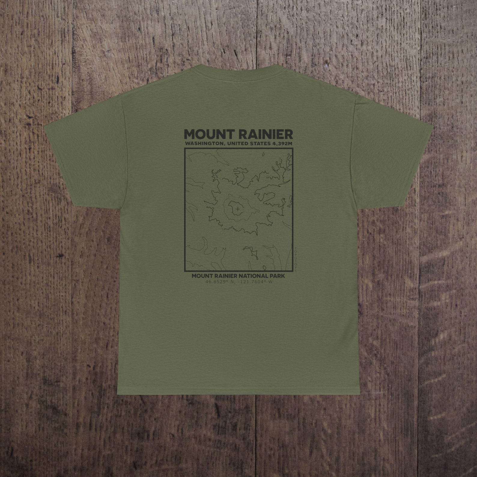 Mount Rainier, Topographic Map Unisex T-shirt - Etsy