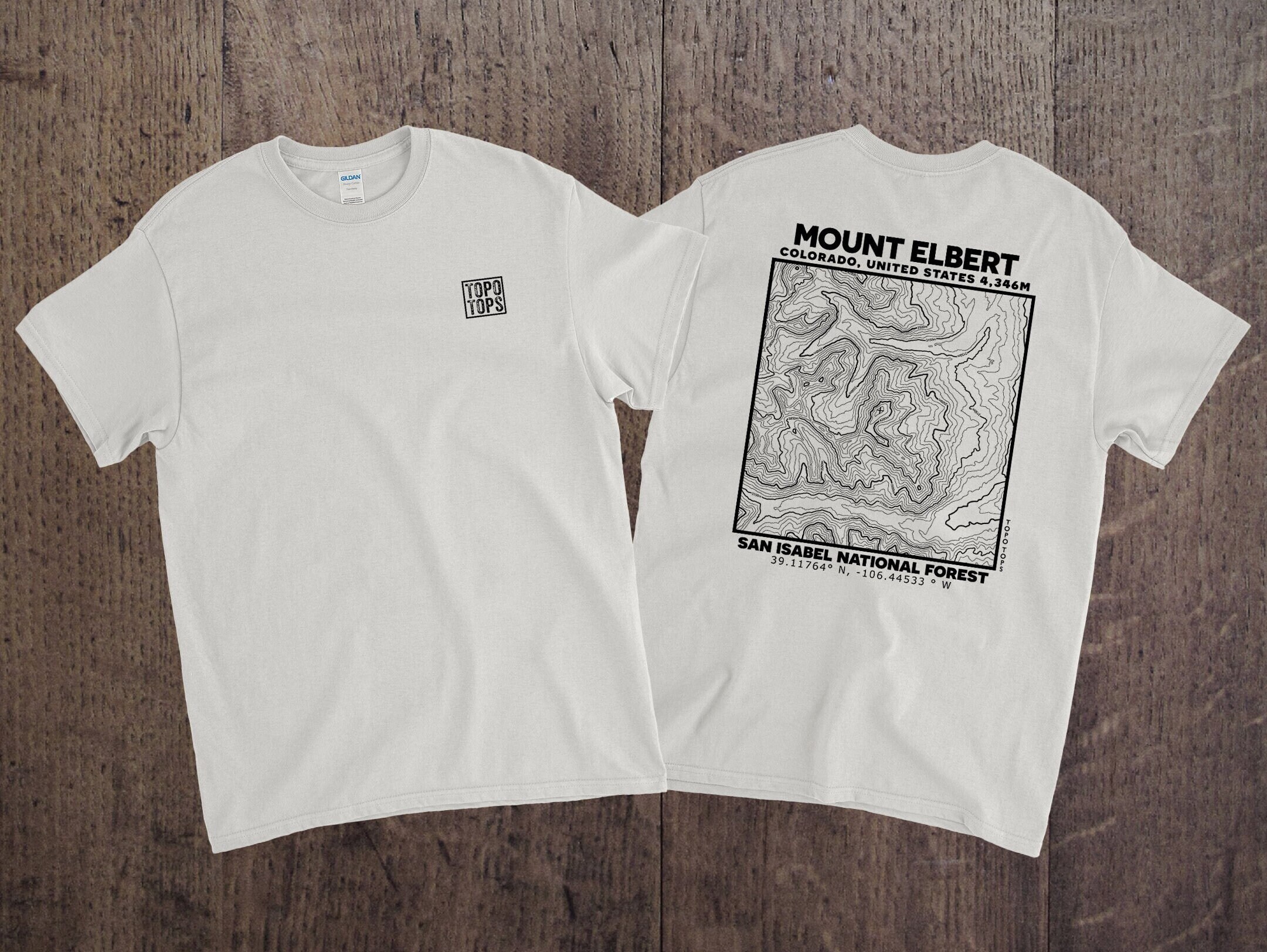 Mount Elbert, Topographic Map Unisex-t-shirt - Etsy