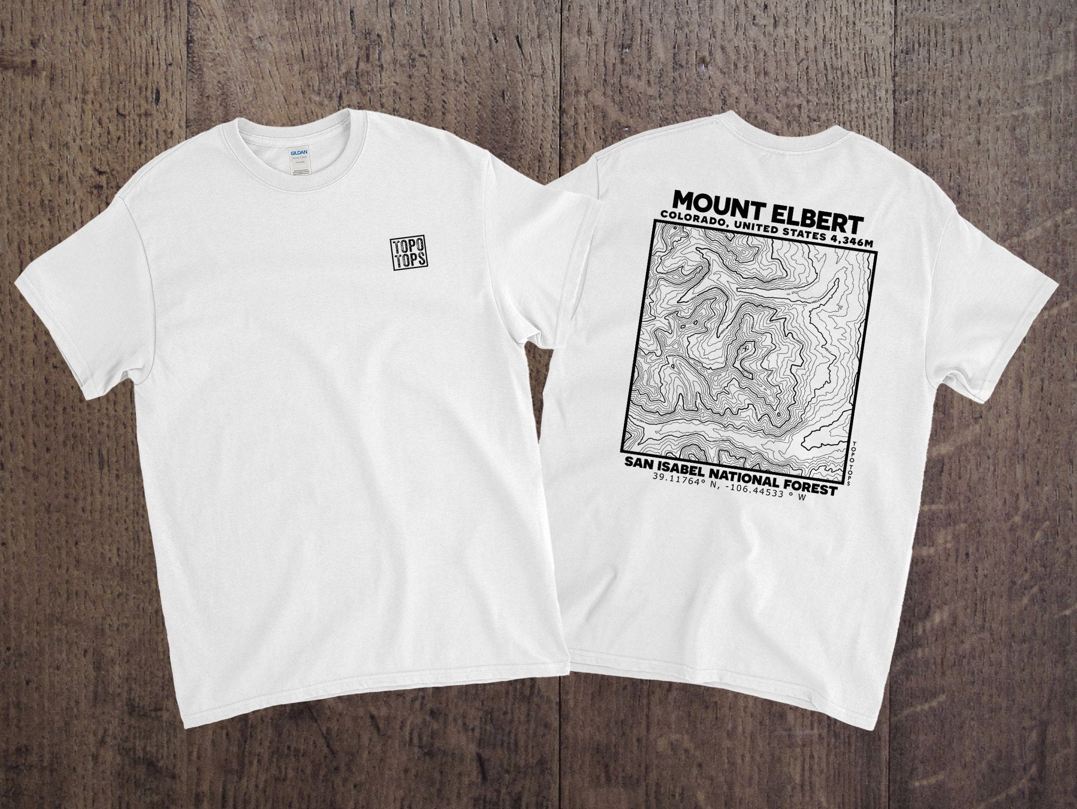 Mount Elbert, Topographic Map Unisex-t-shirt - Etsy
