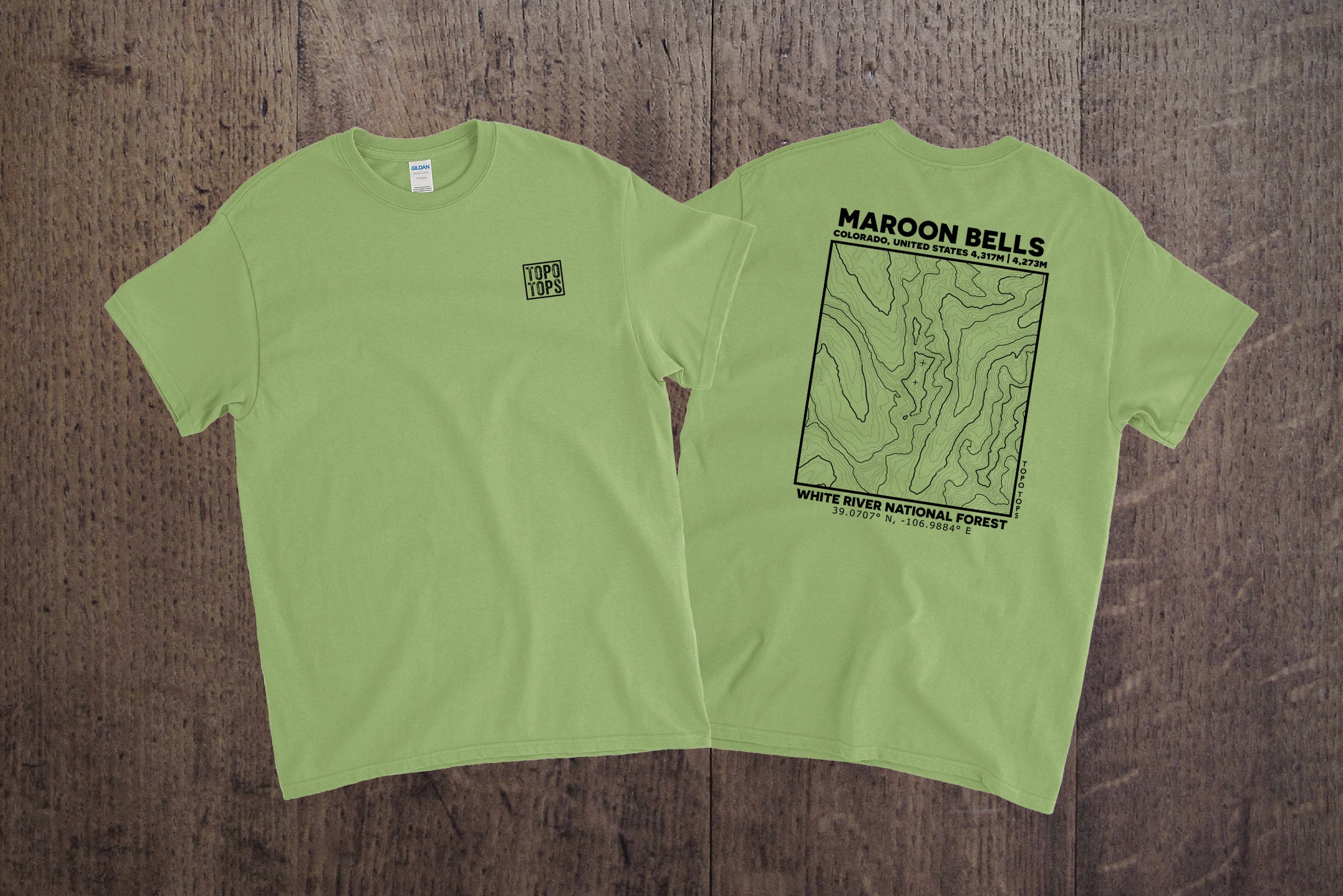 Maroon Bells, Topographic Map Unisex T-shirt - Etsy