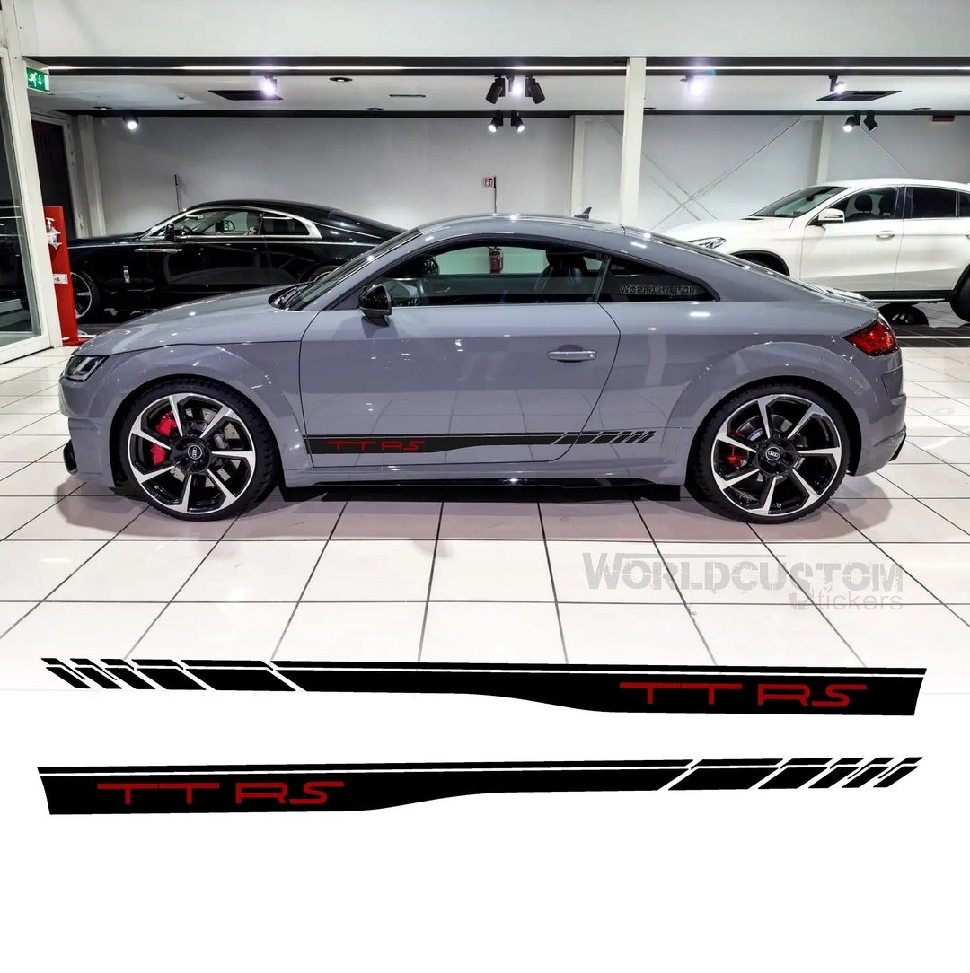 Autocollants à rayures latérales compatibles avec Audi TTRS Auto Tuning ...