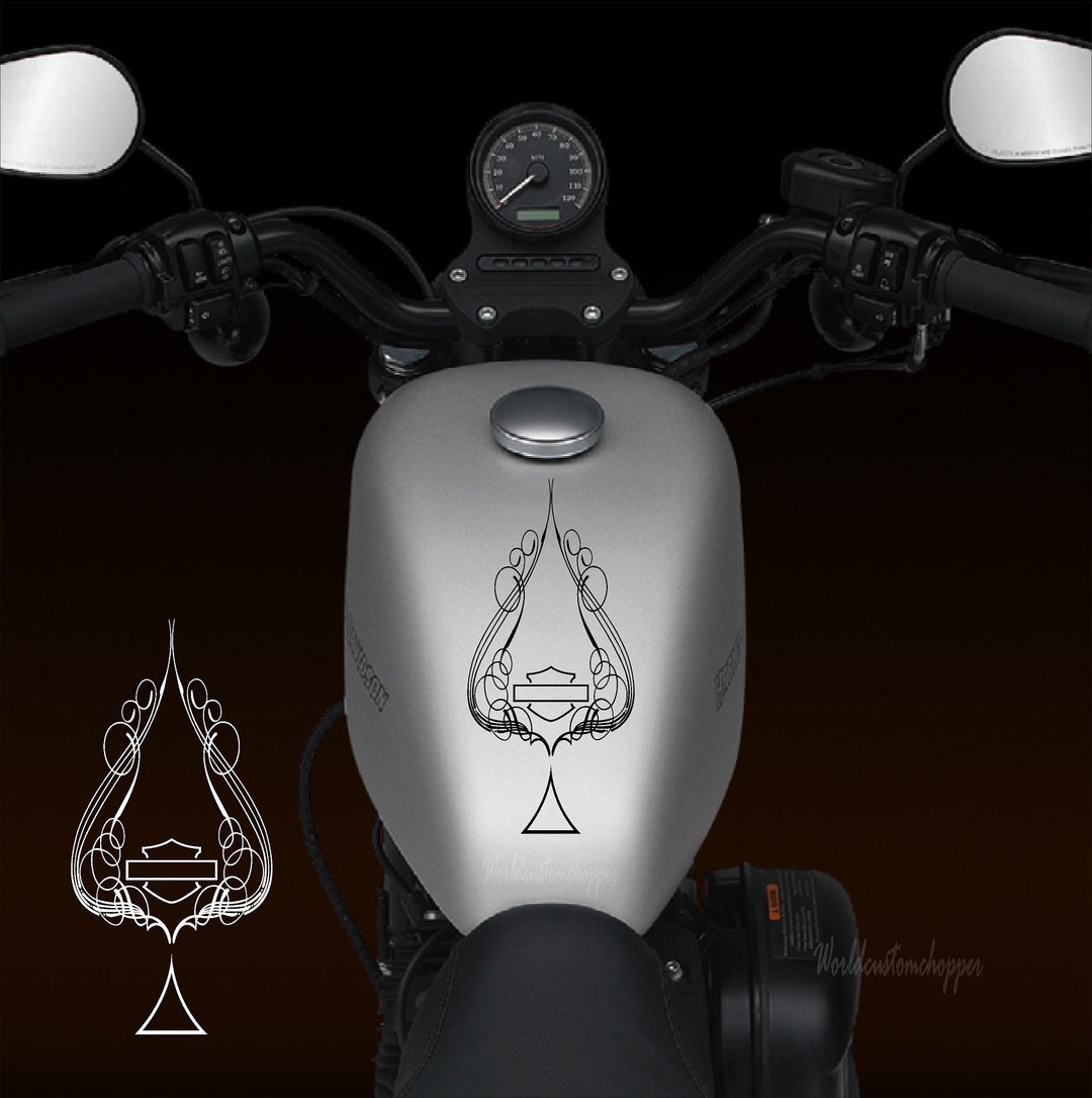 Stickers Stickers Harley Davidson Ace of Spades for Custom Motorcycle ...