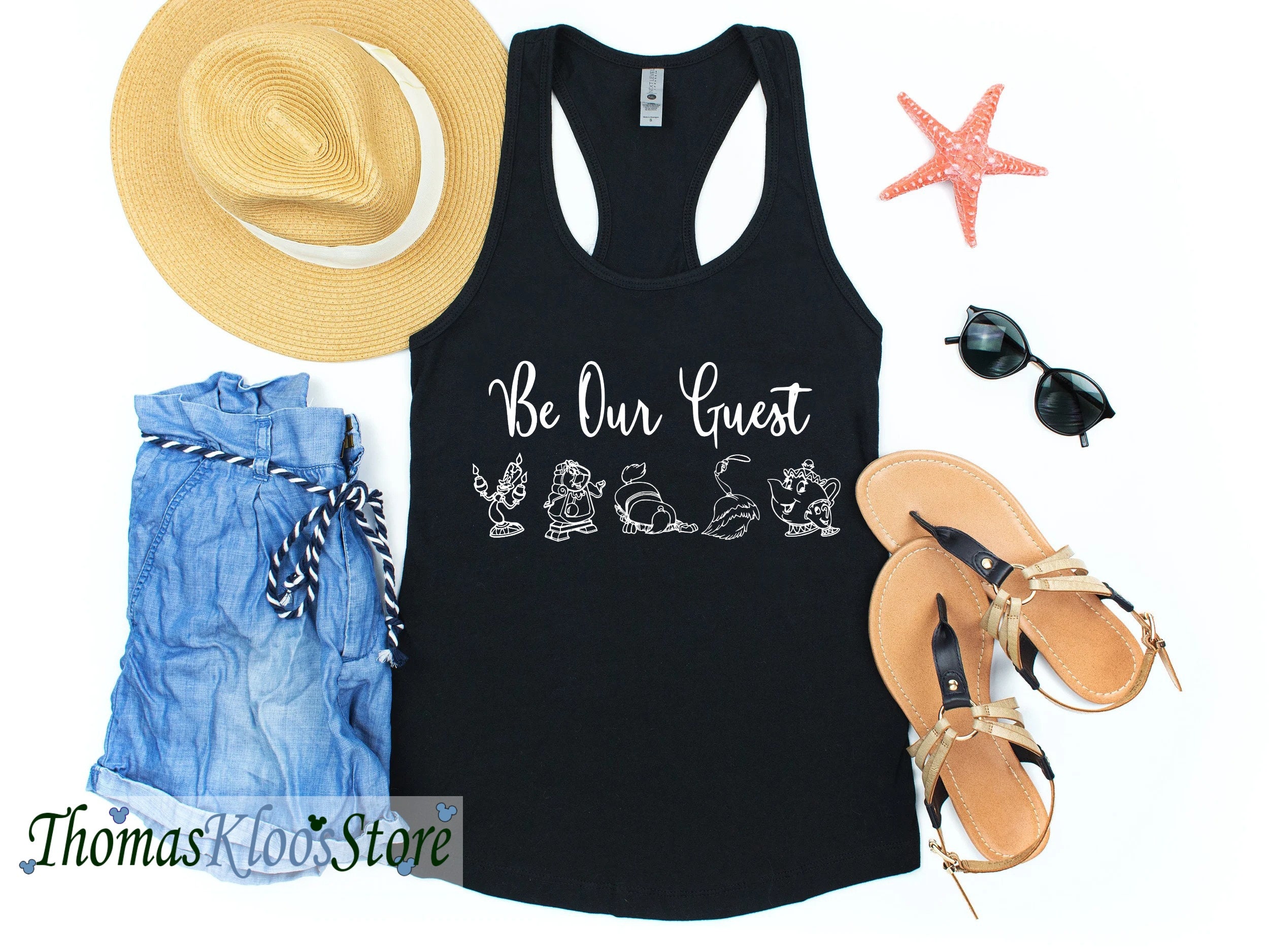 Be Our Guest shirt, Beauty and the Beast Characters Tank Top sold by ...