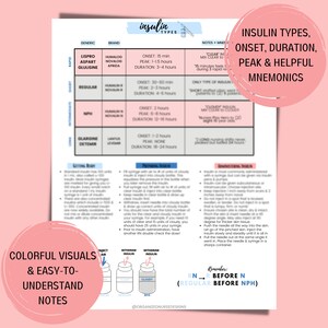 Diabetes Nursing School Notes Bundle | Nursing Student | Nursing Study ...