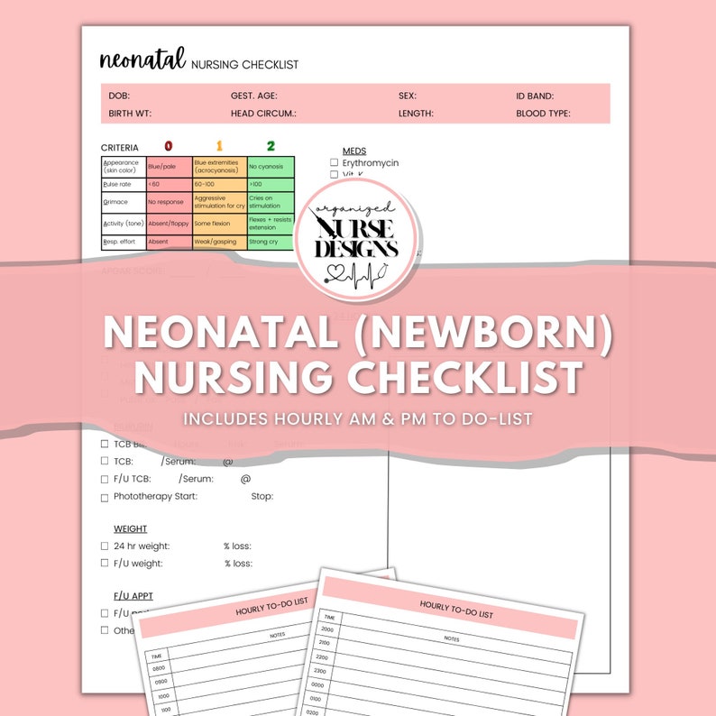 Newborn Nursing Assessment Checklist: Labor & Delivery Report ...