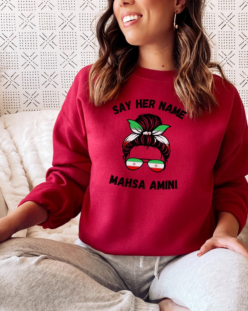 Say Her Name Mahsa Amini Stand With Iranian Women Sweatshirt - Etsy