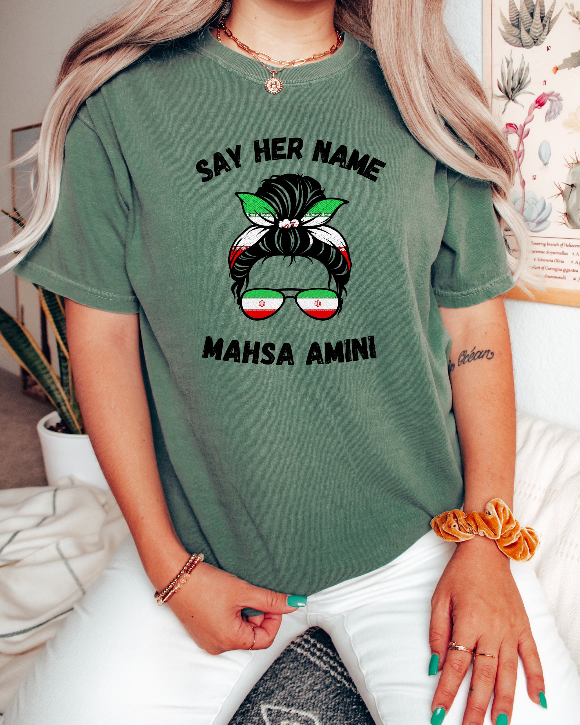 Say Her Name Mahsa Amini Stand With Iranian Women Shirt - Etsy Hong Kong