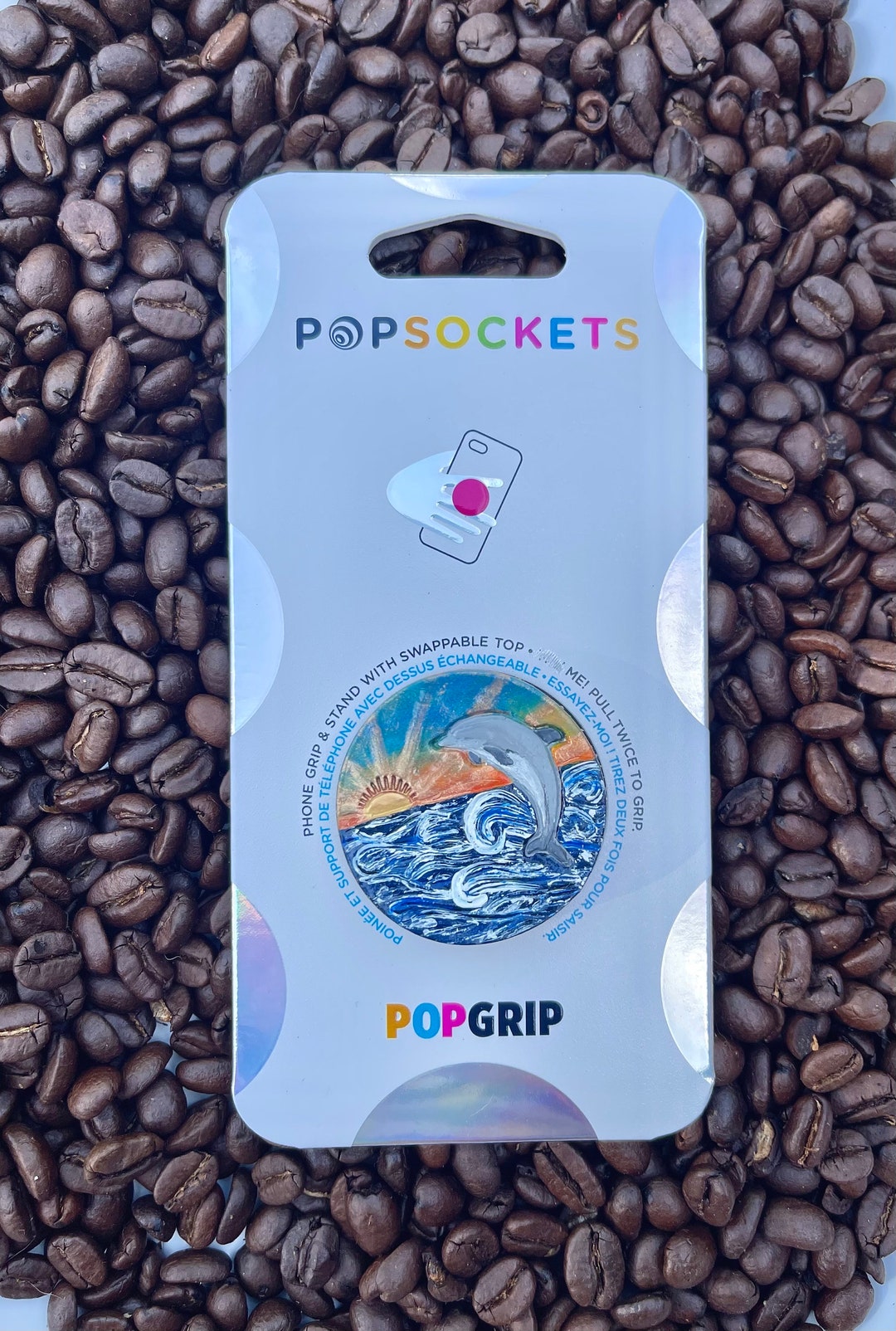 Tooled Leather Popsocket Dolphin - Etsy