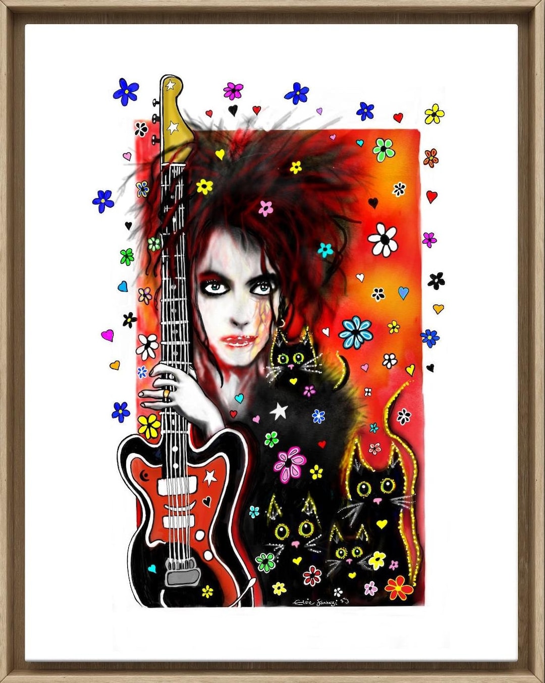 Robert Smith Art Print - the Cure - Wall Art - the Cure Gift - the Cure ...
