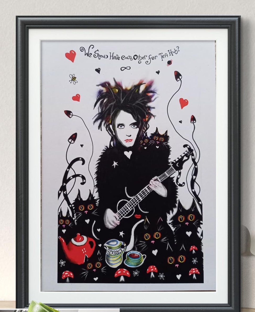 Love Cats Art Print - Robert Smith - the Cure - the Cure Art - Pop Art ...