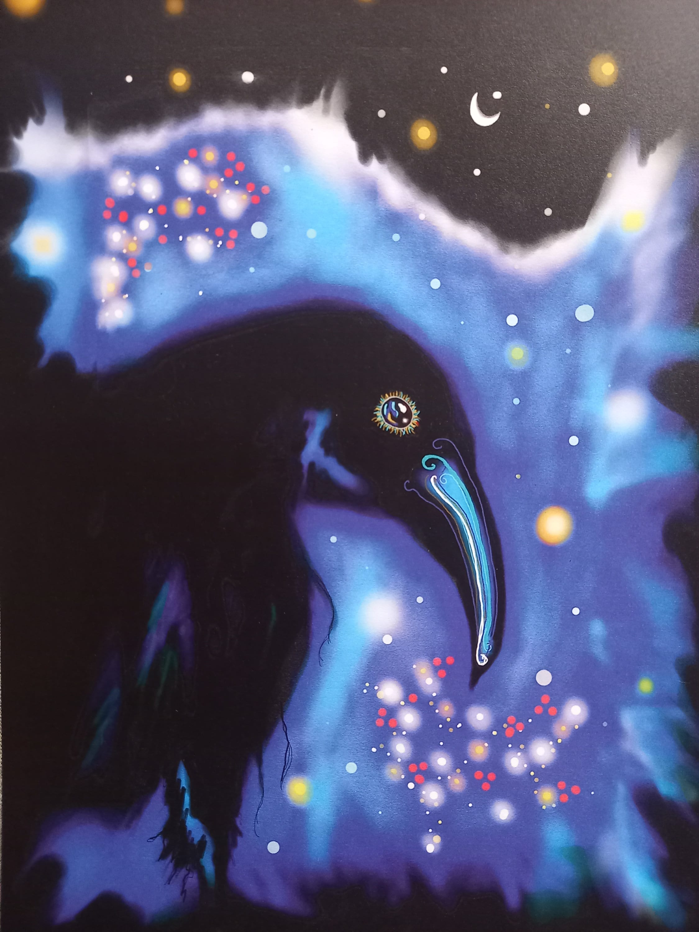 Raven Art Print Raven Art Illustration Wildlife Wall Art - Etsy