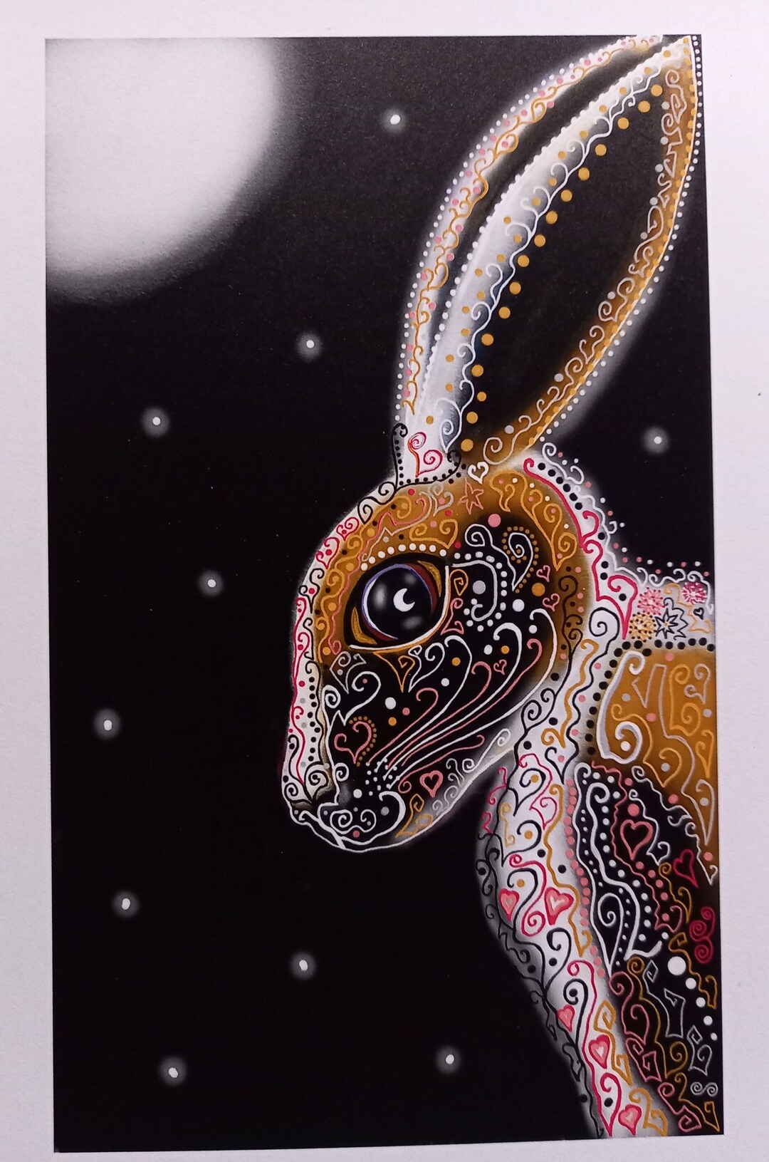 Hare Art Print Hare Pagan Art, Wildlife Art, Hare Art, Hare Gift, Hare ...