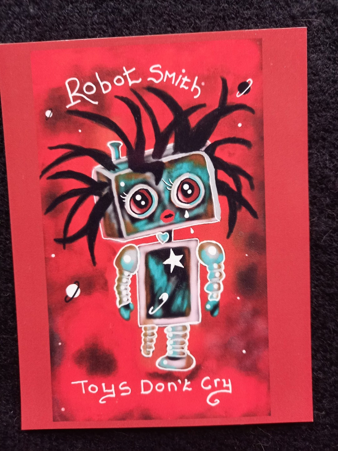 Fridge Magnet / Magnetic Postcard Robot Smith Toys Don't Cry the Cure ...