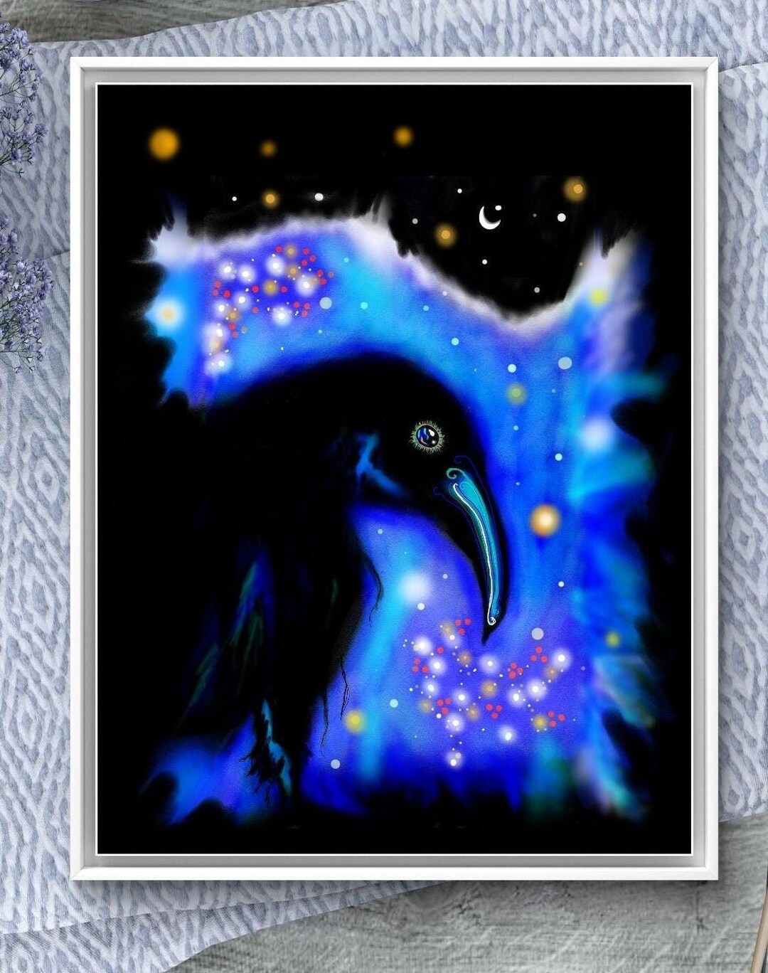 Raven Art Print Raven Art Illustration Wildlife Wall Art Bird Art Raven ...