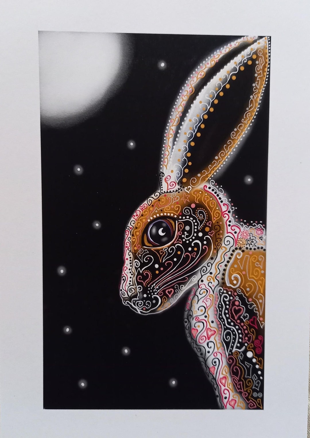 Hare Art Print Hare Pagan Art, Wildlife Art, Hare Art, Hare Gift, Hare ...