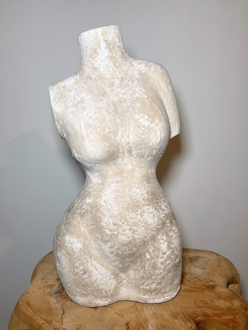 Female Body Sculpture, Papier Mache Sculpture, Female Torso Sculpture ...