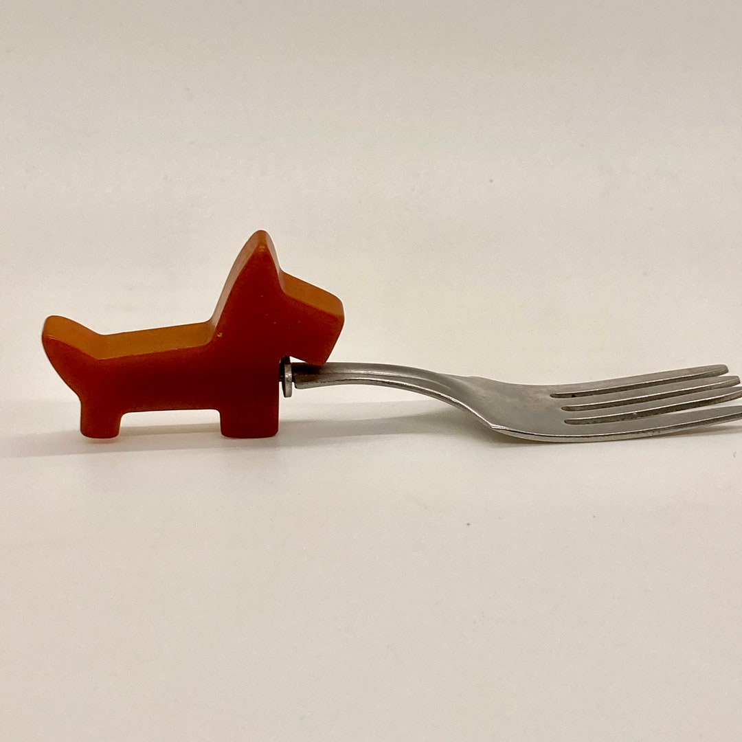 Vintage 1940s Child's Bakelite Scotty Dog Fork - Etsy